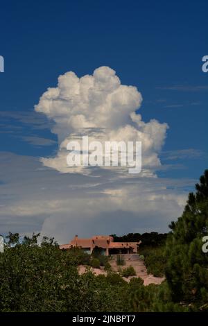 Towering cumulus clouds form on the horizon near Santa Fe, New Mexico Stock Photo - Alamy