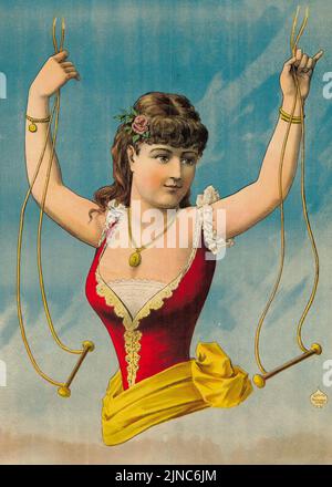 Thauma Half Lady Illusion Stock Photo - Alamy