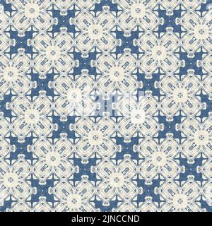 French blue quilt printed fabric pattern for shabby chic home decor ...