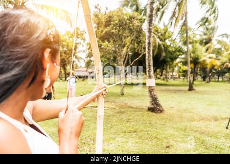 Miskito indigenous woman from nicaragua in traditional clothing made ...