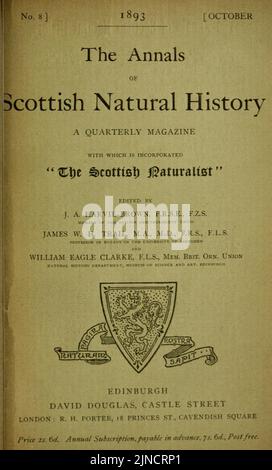 The Annals of Scottish natural history Stock Photo - Alamy
