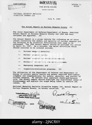 The Annual Report on Nuclear Weapons Surety highlights U.S. efforts and ...