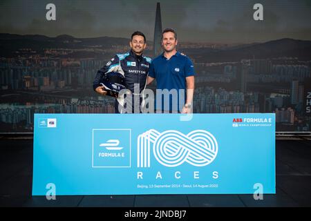 Celebration of the 100th race of ABB Formula E World Championship with ...