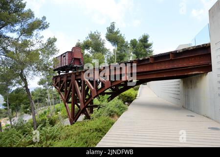 The wagon (or cattle car) monument in memory of those deported by rail ...