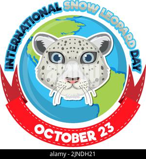 International snow leopard day illustration Stock Vector Image & Art ...