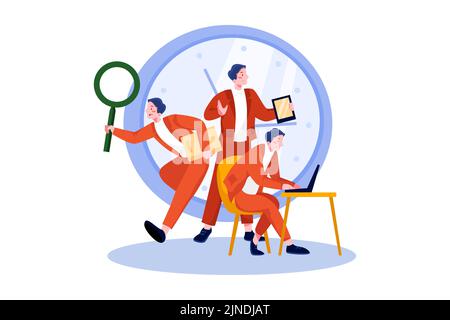 Multitasking Illustration concept. Flat illustration isolated on white ...