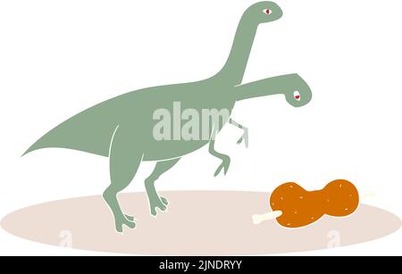 Illustration of dinosaur Eoraptor - Eat meat Stock Vector Image & Art ...
