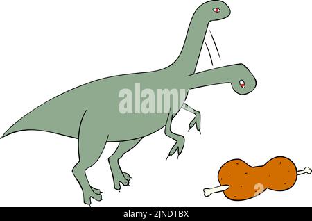 Illustration of dinosaur Eoraptor - Eat meat Stock Vector Image & Art ...