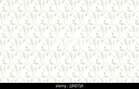 Classical seamless pattern of plant motifs, leaves Stock Vector Image ...