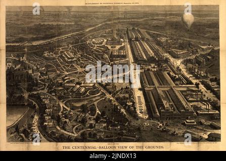 The Centennial-Balloon View of the Grounds Stock Photo - Alamy