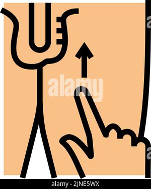 cremasteric reflex color icon vector illustration Stock Vector Image ...