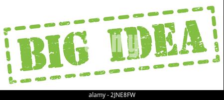 BIG IDEA text written on red zig-zag stamp sign Stock Photo - Alamy