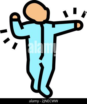 symmetrical tonic neck reflex line icon vector illustration Stock ...