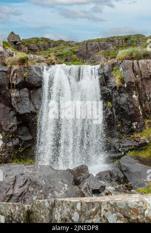 Conor Pass Waterfall, Dingle Peninsula, Co. Kerry, Ireland Stock Photo ...