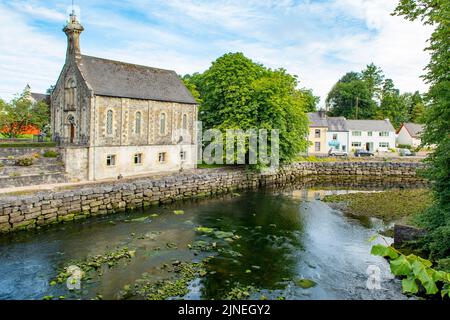 Ireland County Donegal Donegal River Eske boat jetty pleasure boats ...