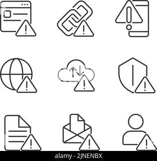 Internet connection issues pixel perfect RGB color icons set Stock ...