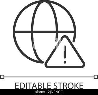 Global error white linear icon for dark theme Stock Vector Image & Art ...