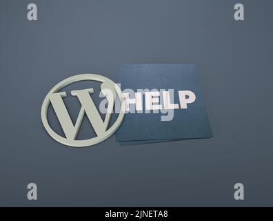 wordpress help, wordpress backgrounds Stock Photo - Alamy