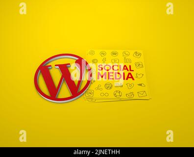 social media, wordpress backgrounds Stock Photo - Alamy
