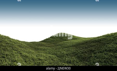 3d rendering of grassed hill nature scenery Premium Psd Stock Photo - Alamy