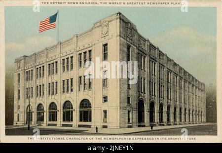 The Detroit News Building, The World's Greatest Newspaper Plant, The ...
