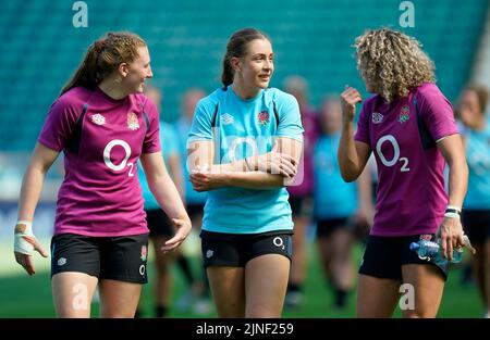 England's Emma Sing during a training session at the University of ...