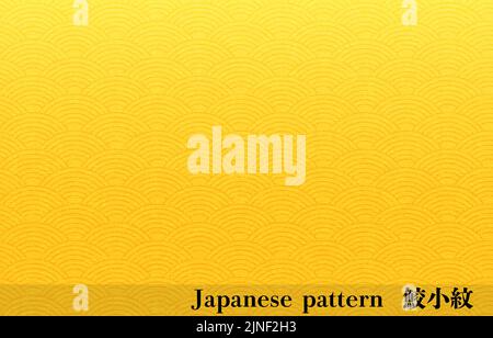 Gold Japanese paper and Japanese pattern: shark komon Stock Vector ...