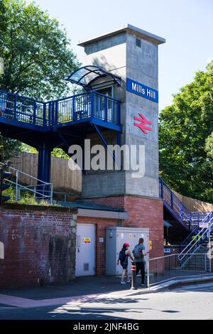 Mills Hill Railway Station Lift Tower, Chadderton Middleton border ...