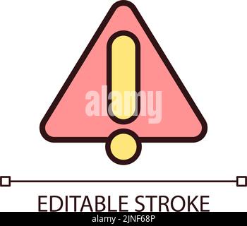 Attention sign pixel perfect RGB color icon Stock Vector Image & Art ...