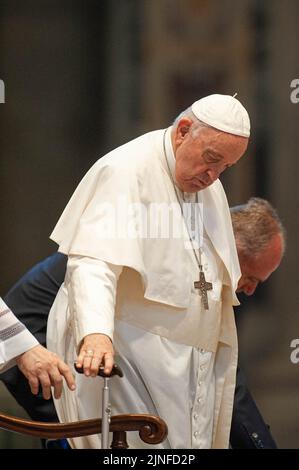 Italy, Rome, Vatican, 22/08/08. Pope Francis, flanked by Pierluigi ...