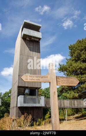 Anglo-Saxon royal burial ground, Sutton Hoo, Suffolk, England, UK ...