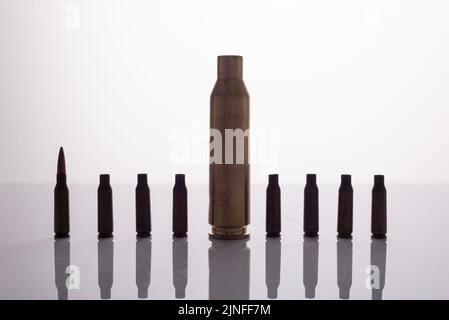 Spent machine gun ammunition from a US Army M2 Machine Gun (Browning ...