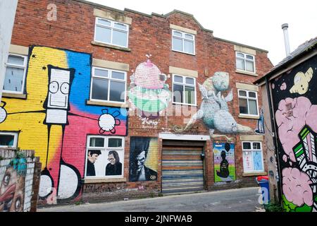 Street art amongst the back streets of Blackpool, UK Stock Photo - Alamy