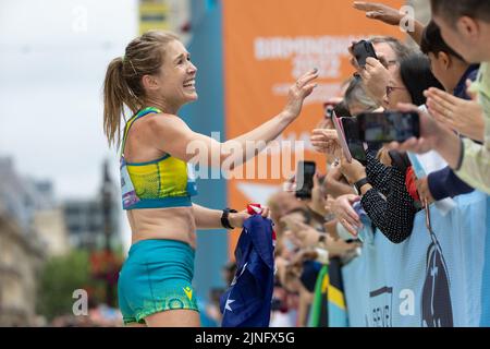 Jessica Stenson, Australia, wins the women’s marathon at the Birmingham ...