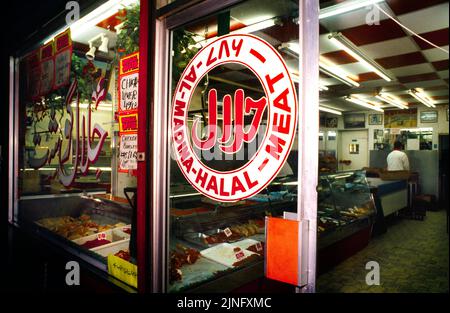 Wembley London Halal Butcher - Islamic Calligraphy On Wall Stock Photo ...
