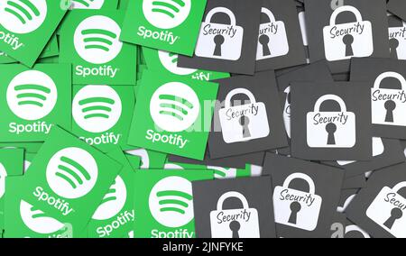 shopify and Security, Social Media Background Stock Photo - Alamy
