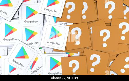 Google play and Security, Social Media Background Stock Photo - Alamy