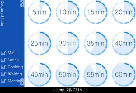 Estimated time required icon vector illustration Stock Vector Image ...