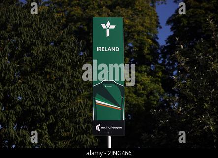 A general view of Racing League branding during the Racing League 2022 ...