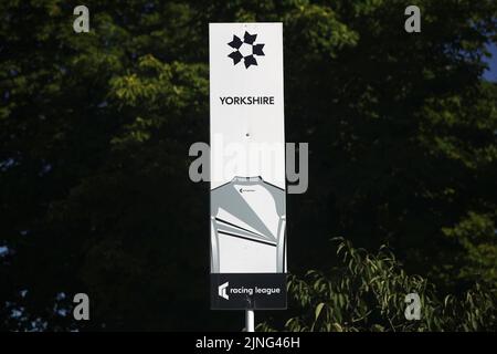 A general view of Racing League branding during the Racing League 2022 ...