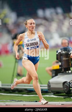 Gabriela GAJANOVÁ participating in the 800 meters at the Doha 2019 ...