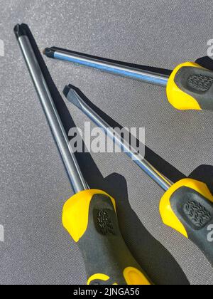 set of bits for screwdrivers on white background Stock Photo - Alamy