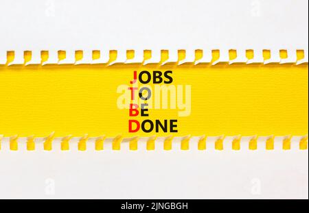 JTBD jobs to be done symbol. Concept words JTBD jobs to be done on ...