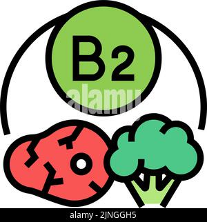 b2 vitamin color icon vector illustration Stock Vector Image & Art - Alamy