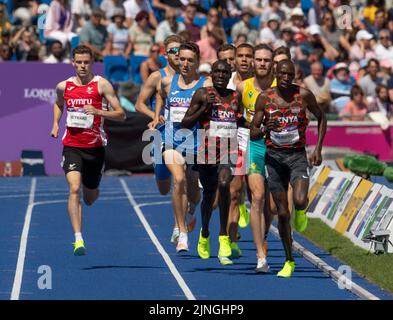 Jake Heyward of Wales competing in the men’s 1500m heats at ...