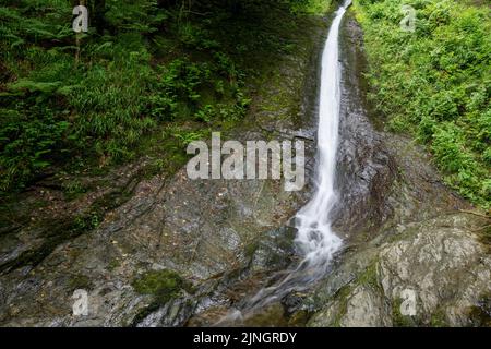 Long exposure of the White Lady waterfall on the river Lyd at Lyford ...