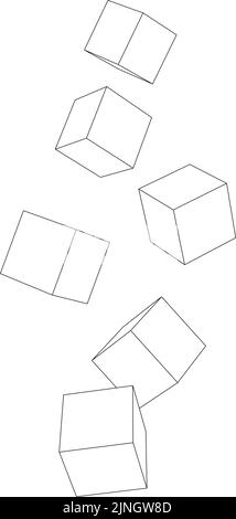 Set of sketch ice cubes. All elements separately for your design. Vector illustration Stock ...