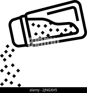 handful of pepper line icon vector illustration Stock Vector Image ...