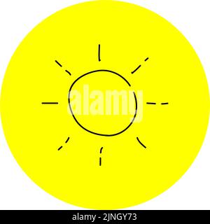 Handwritten simple icon illustration: Sun Stock Vector Image & Art - Alamy