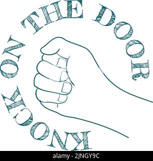 Hand sign icon, knock sign Vector illustration Stock Vector Image & Art ...